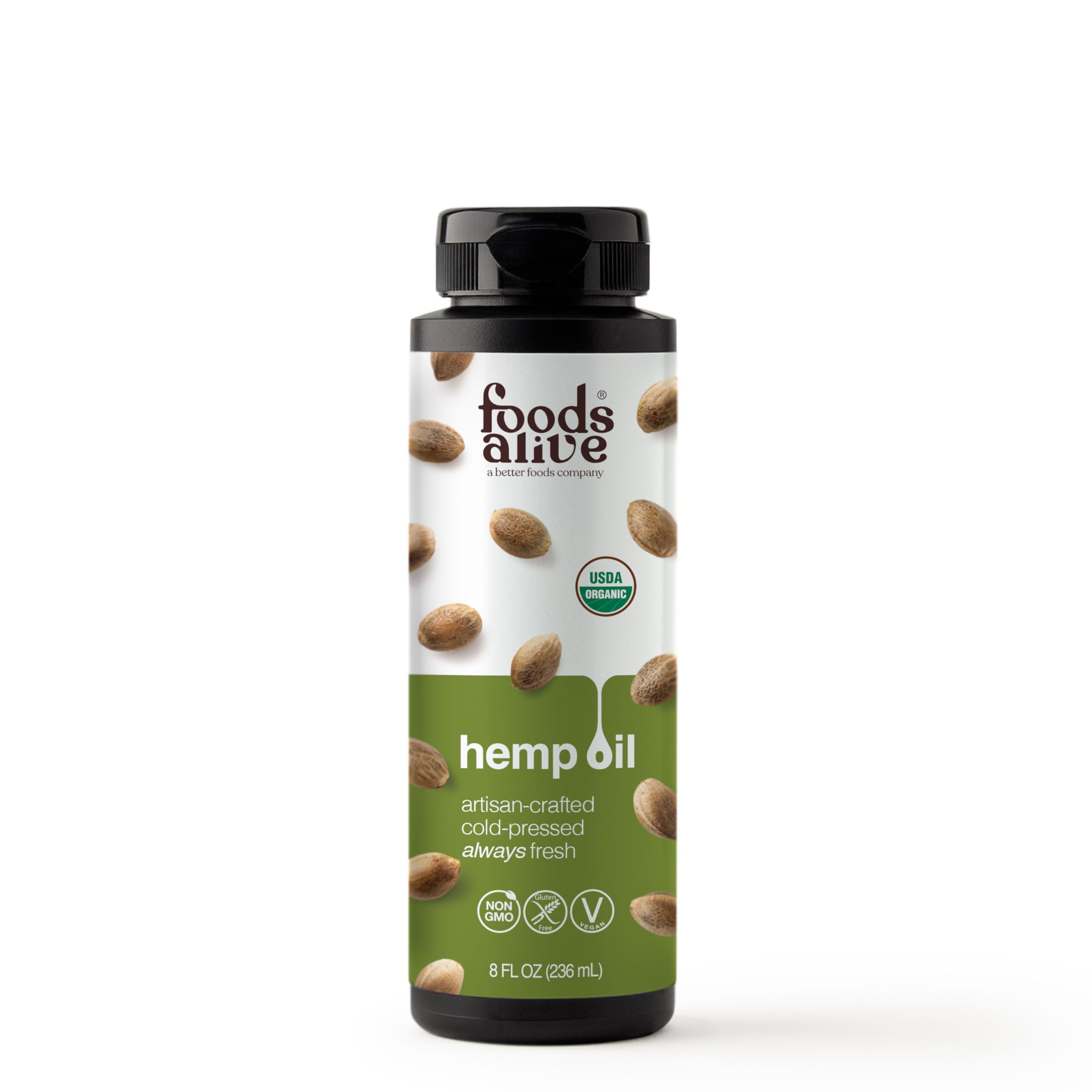 Amazon.com: Foods Alive Aceite de cáñamo orgánico 100% prensado en frío ...