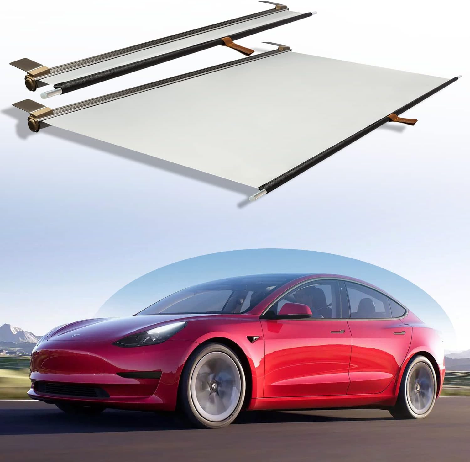Amazon.com: Overcheuk Tesla Model 3 Sunshade- Retractable Sun Shade for ...