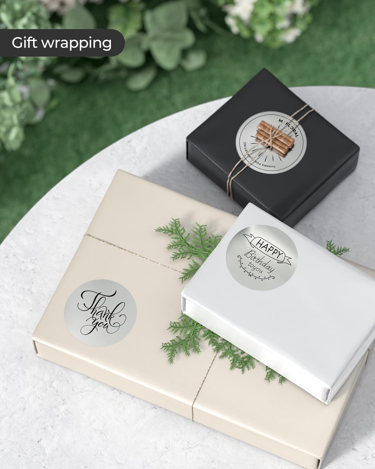 Snapklik.com : MUNBYN 2 Inch Circle Thermal Sticker Labels Silver