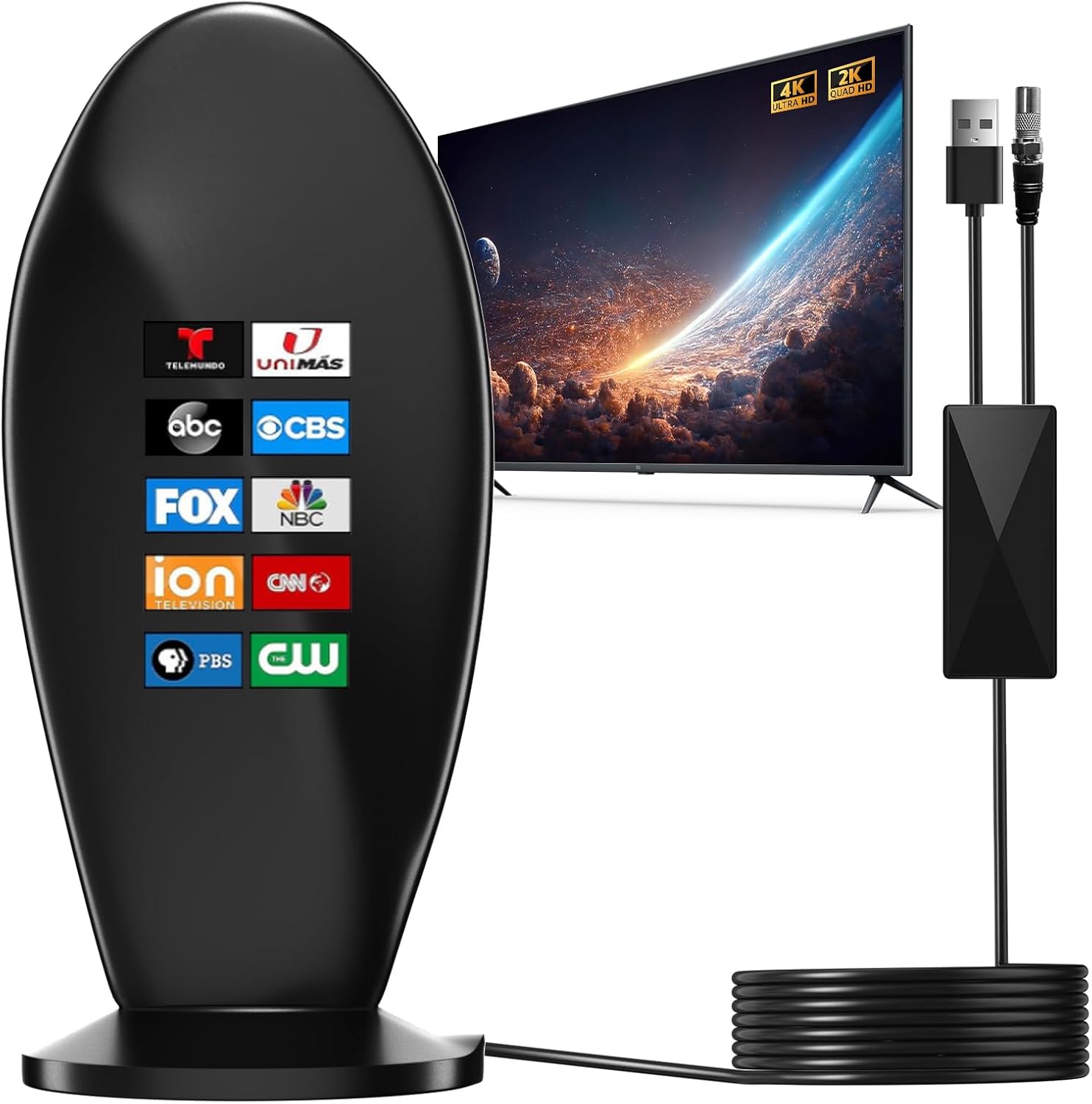 Amazon.com: keidns TV Antenna - TV Antenna Indoor, Digital TV Antenna ...