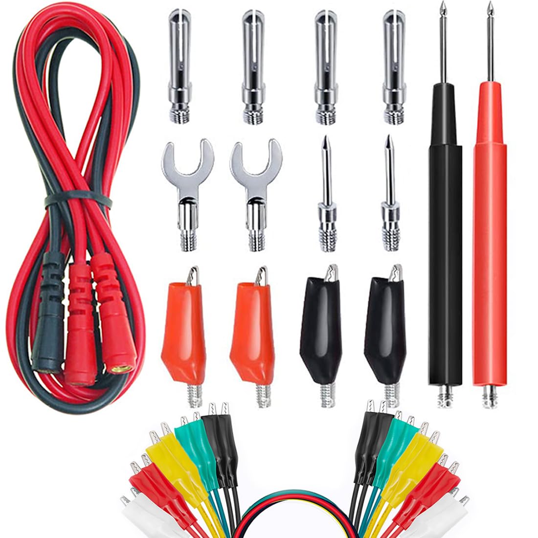 Multimeter Leads, Premium 16-in-1 Multimeter Leads Kit, 10 Pcs ...