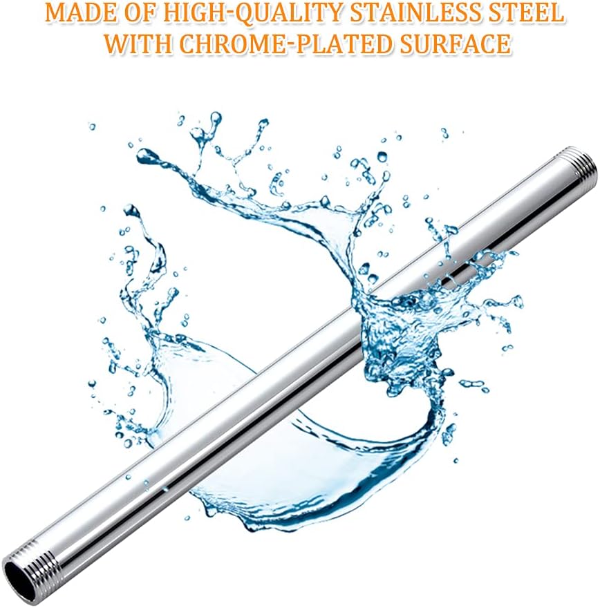 201 Stainless Steel Shower Extension Tube Straight Bathroom Shower Head ...