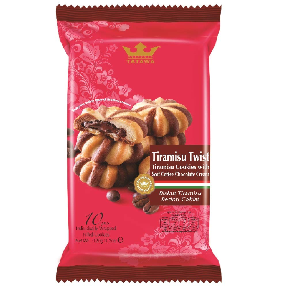 Amazon.com: Tatawa Cookies 120g (Tiramisu Twist, 12 Pack) : Grocery ...