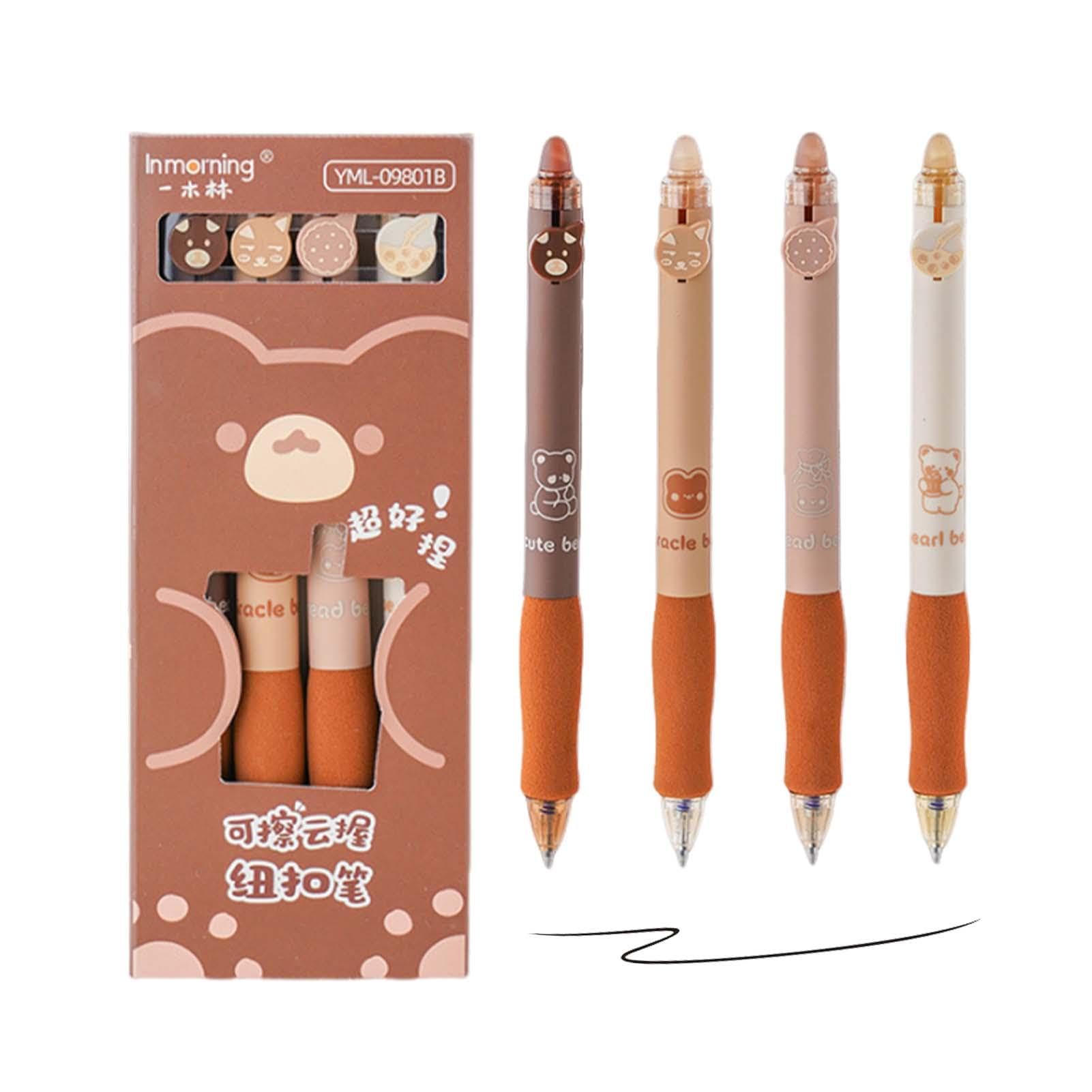Cute Erasable Pens,Gel Point Pens Smooth Writing, Retractable Aesthetic ...