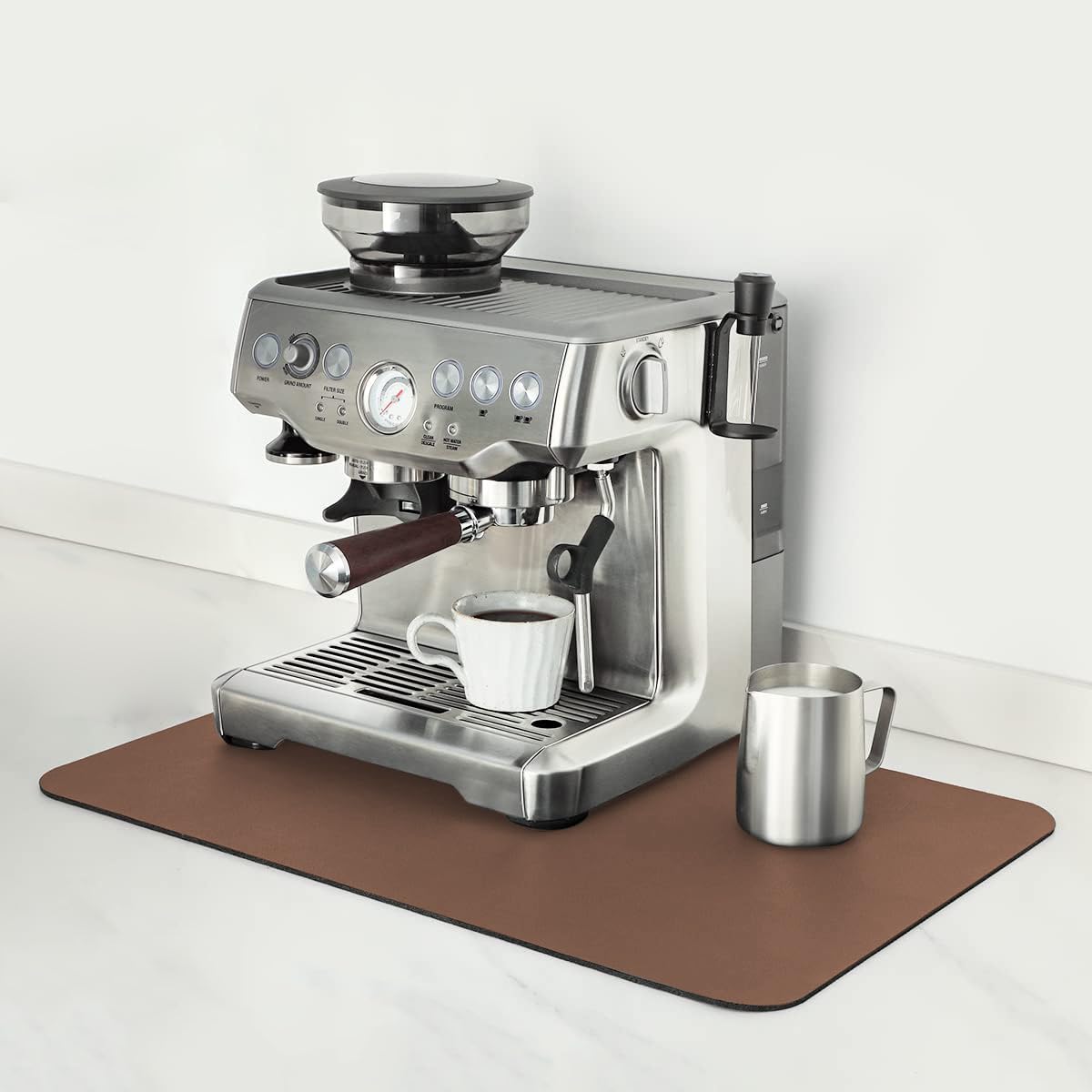 Amazon.com: Mimore Coffee Mat - 16x24 Inch Brown Coffee Bar Mat for ...