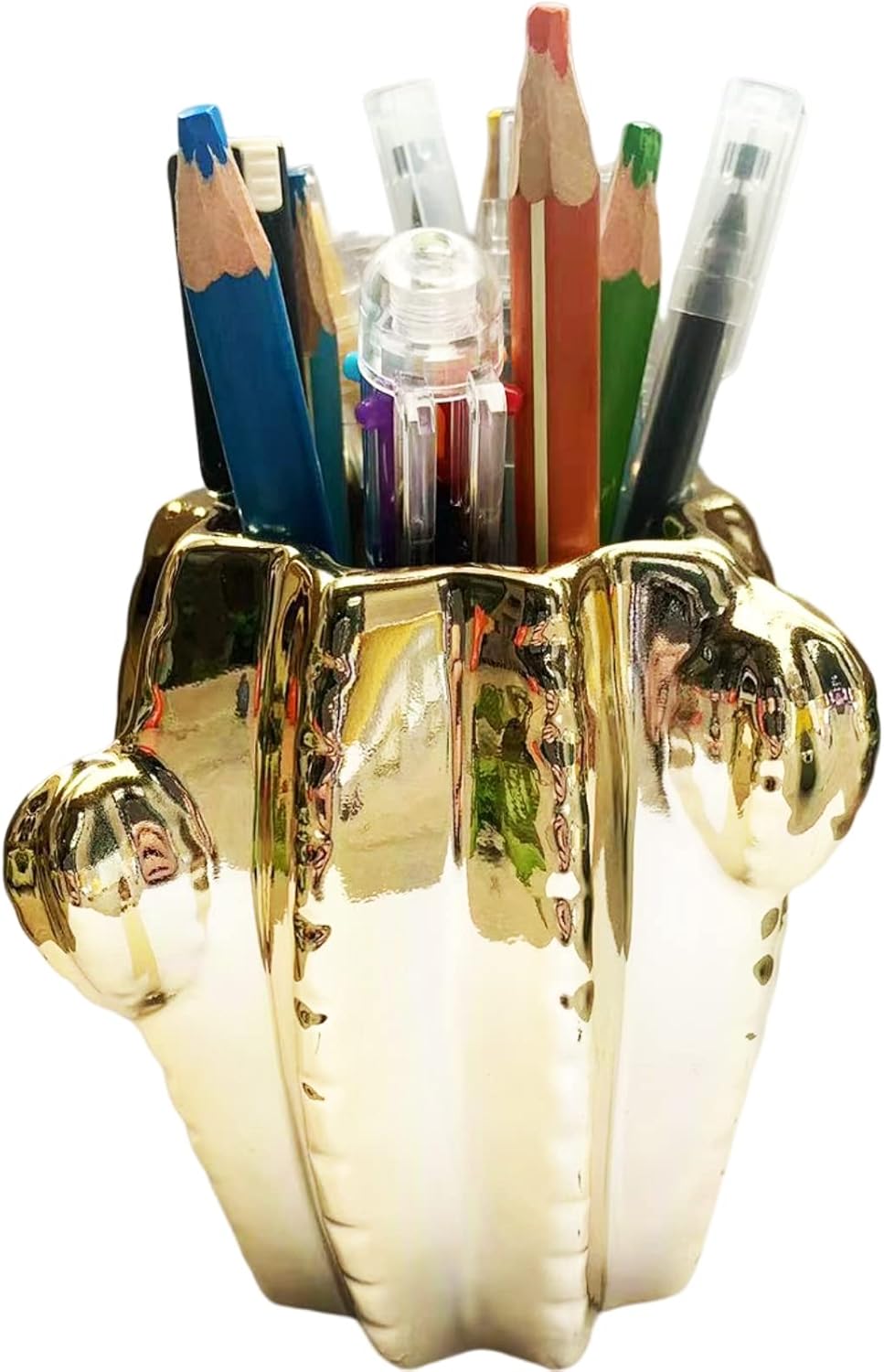 Amazon.com: Ceramics Cactus Pen Holder, Ceramics Pencil Holder for Desk ...