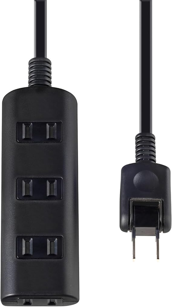 Amazon.co.jp: エルパ(ELPA) 扉付タップラン 電源タップ 延長コード 125V 1m 4個口 ブラック WBT-N4010B(BK) : パソコン・周辺機器