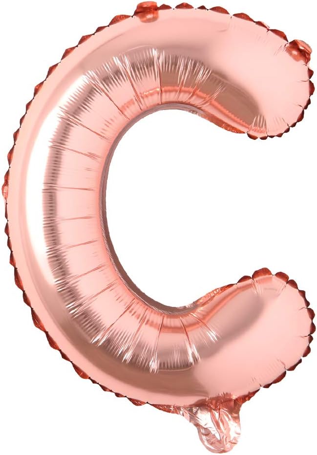 Amazon.com: 16" inch Single Rose Gold Alphabet Letter number Balloons ...