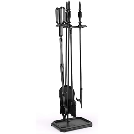 Amazon.com: Lichamp Fireplace Tools Set, 5-Pieces Indoor Outdoor Sturdy ...
