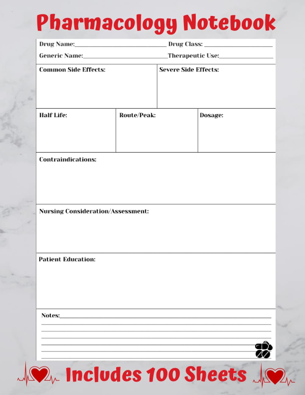 Pharmacology Template Study Guide Nursing School: Nursing Pharmacology ...