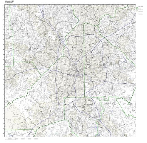 Amazon.com: Atlanta, GA ZIP Code Map Laminated : Office Products