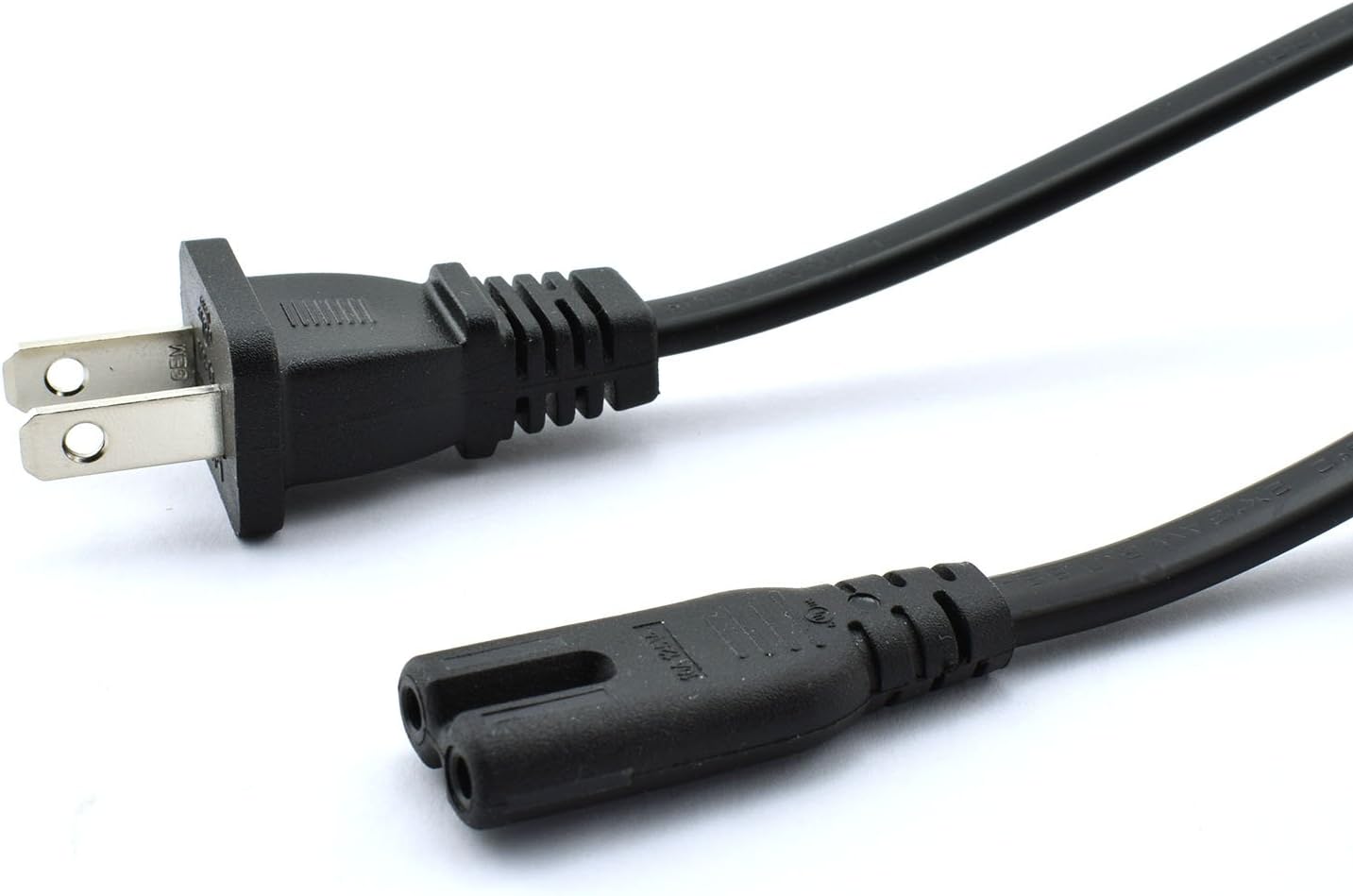 Amazon.com: Longdex 2-Pack US AC Power Cord 2 Prong Plug Figure 8 Type ...