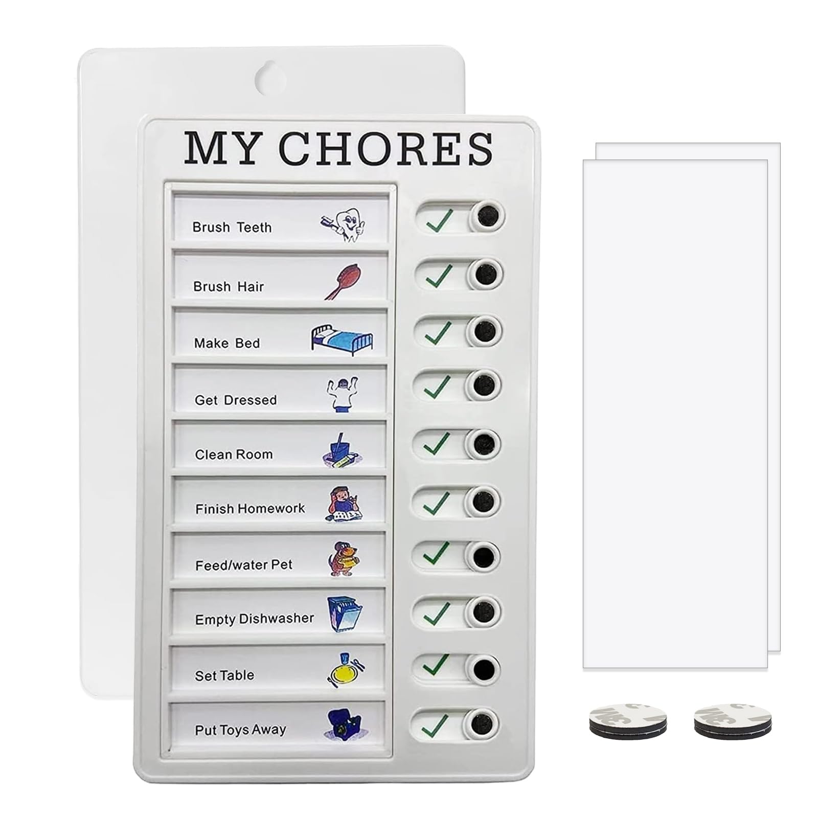 Chore Chart For Kids My Chores Routine Chart Blank Plastic | Desertcart ...
