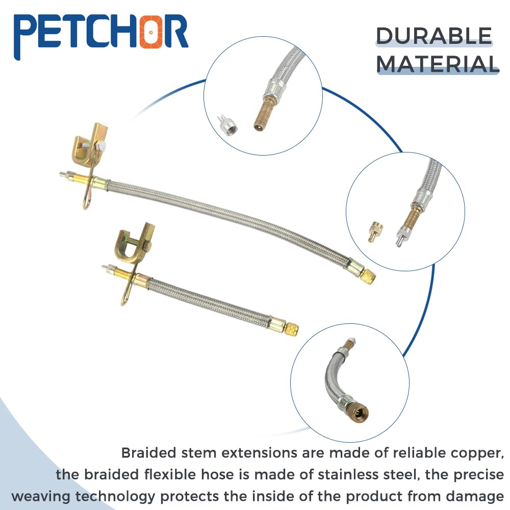 Snapklik.com : Valve Stem Extension, 4PCS 7Inch And 12Inch Stainless ...