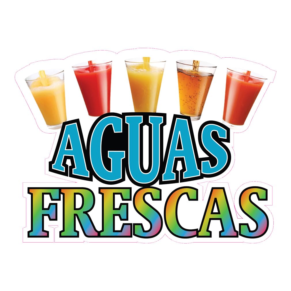 Amazon.com : Food Truck Decals Aguas Frescas Concession Restaurant Die ...