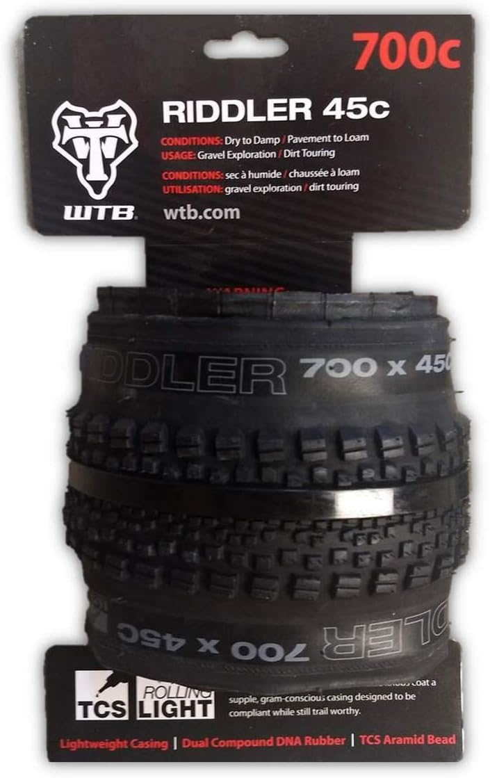 Amazon.com : WTB Riddler 700x45 TCS Light Fast Rolling Tire, Gravel CX ...