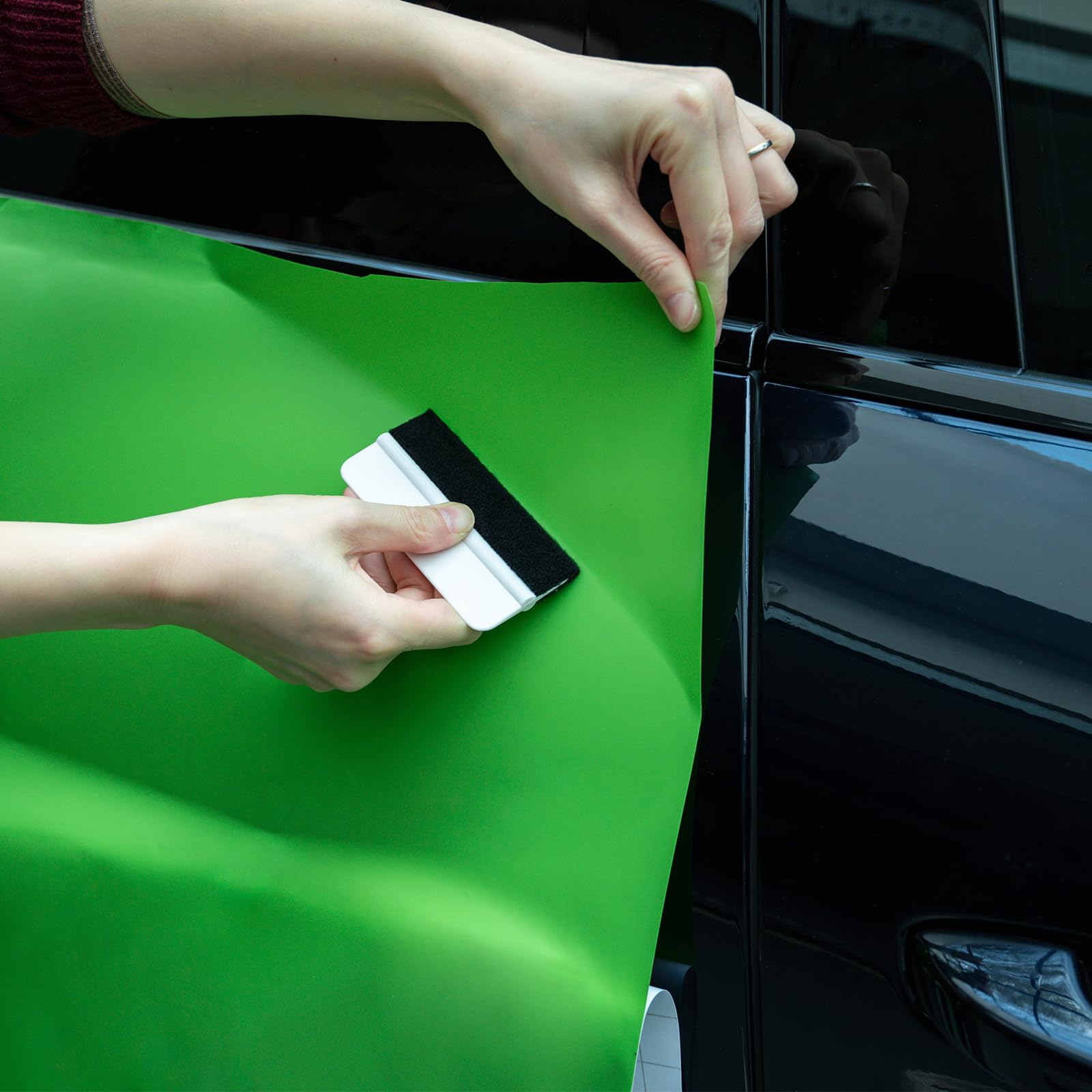 Snapklik.com : 2Pack 4Inch Black Suede Tint Squeegee And White Fabric ...