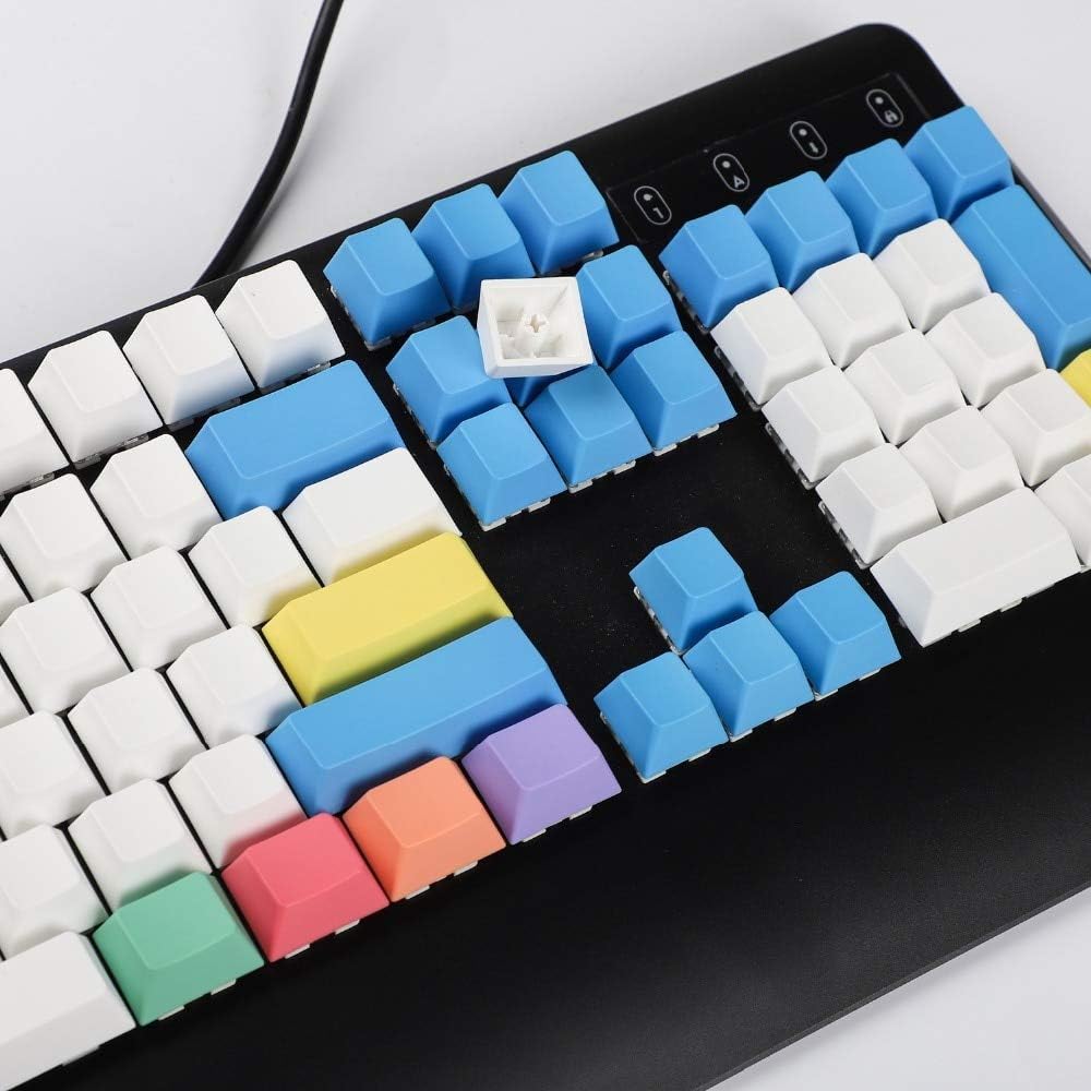 Keyboards 108 Key Cherry Profile ANSI Laser Engraved PBT Chalk Keyset ...