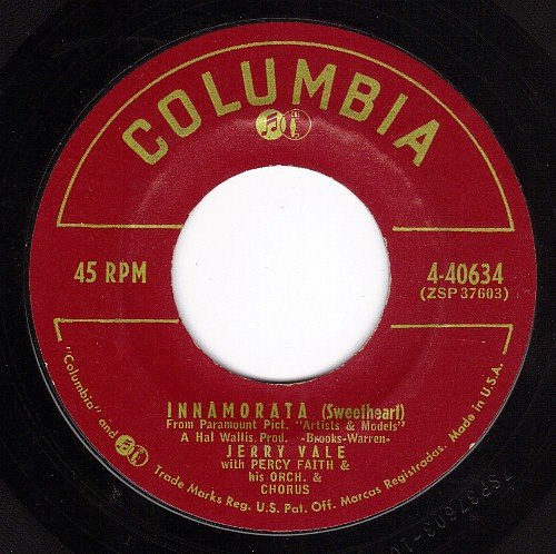 Jerry Vale - Innamorata/Second Ending (VG++ 45 rpm) - Amazon.com Music
