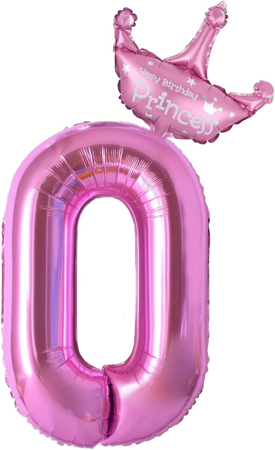 Amazon.com: 40-Inch Pink Number 0 Balloons & Mini Princess Balloon set ...