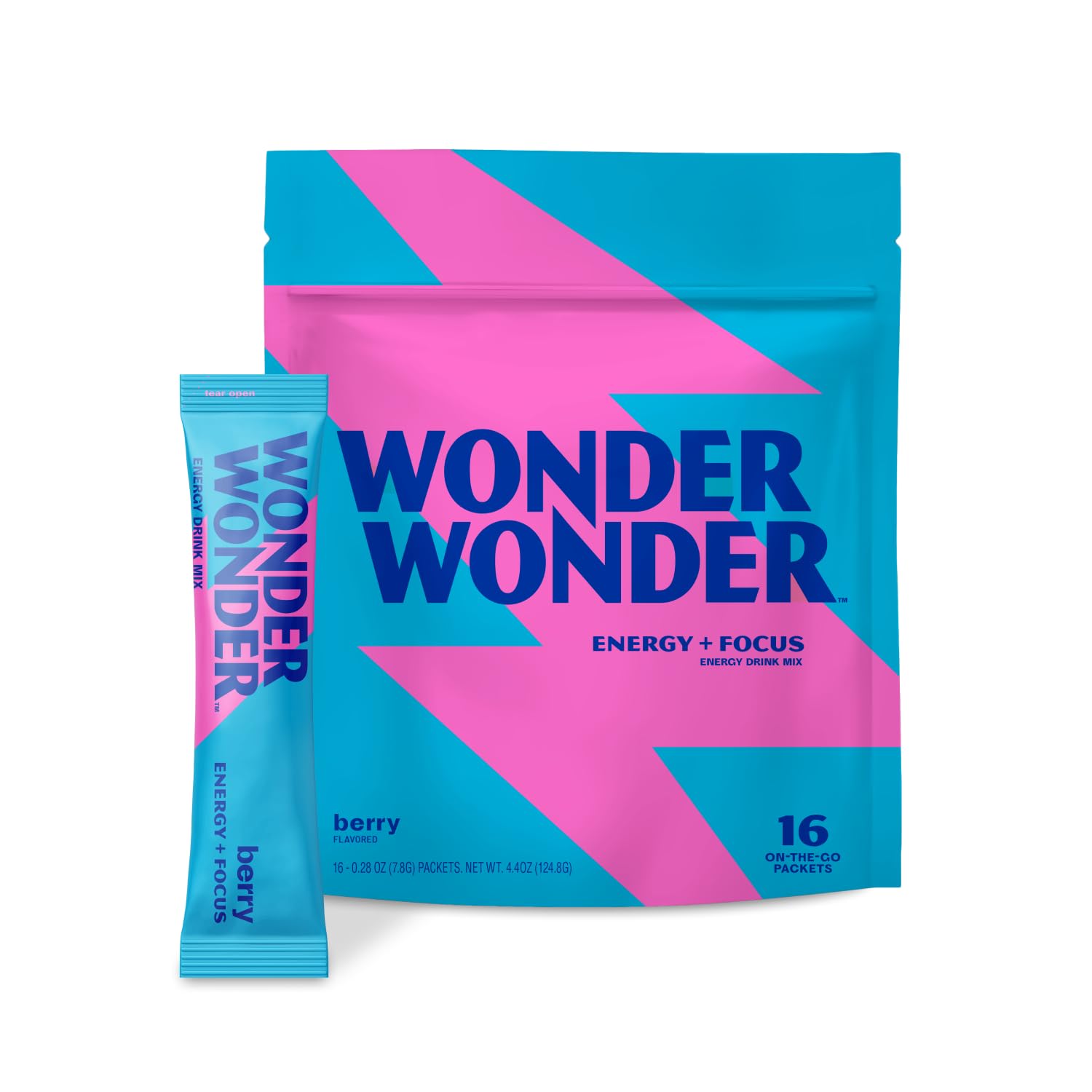 Amazon.com : WonderWonder Energy Drink Powder Packets, Energy and Focus ...