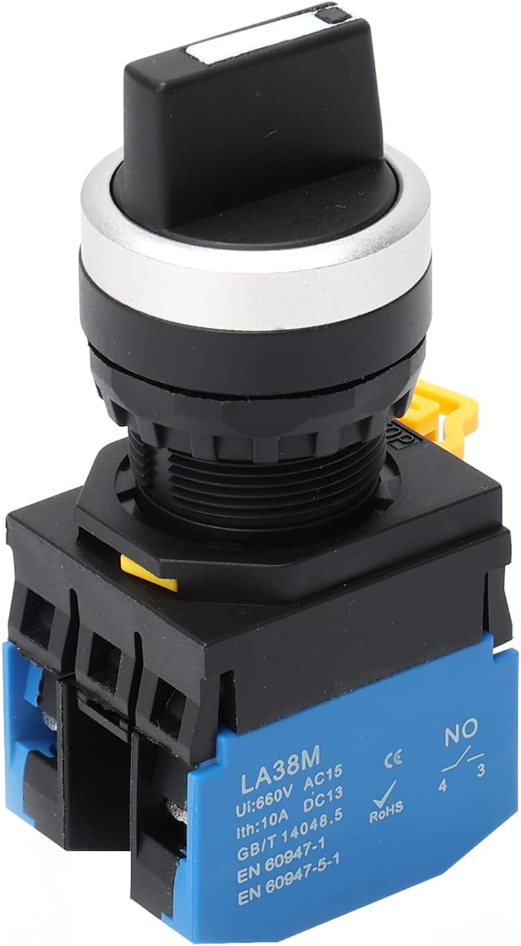 Amazon.com: STARELO 22mm Selector Switches 3 Position Maintained 2NO ...