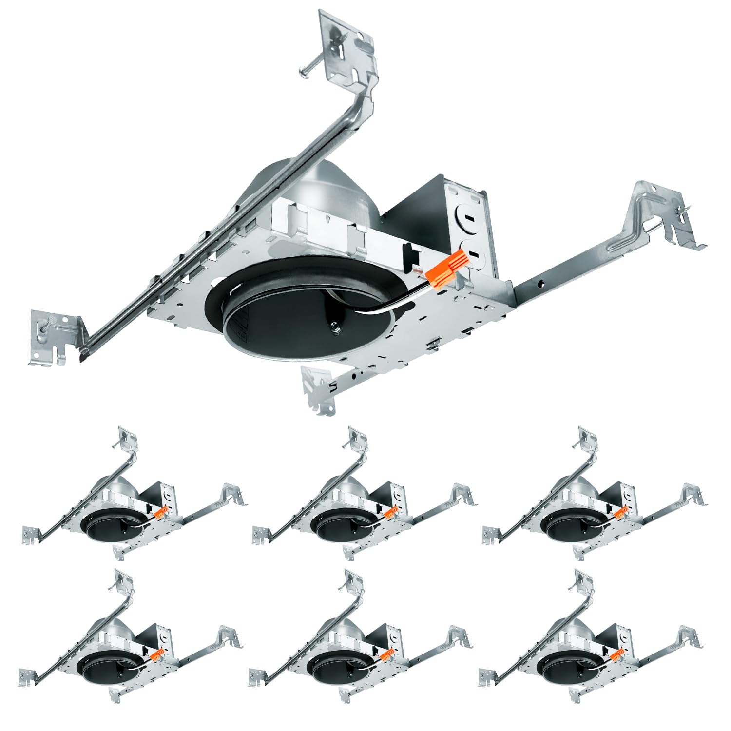 mw 6 Pack 4 inch Recessed Lighting Housing Can Light New Construction ...