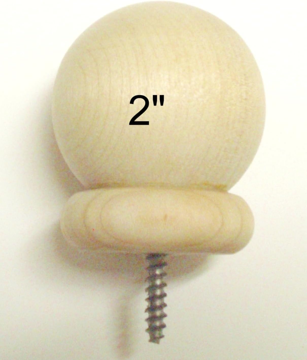 Amazon.com: 1 pc - 2" Round Wood Ball Finials with 3/16" Wood Screw for ...