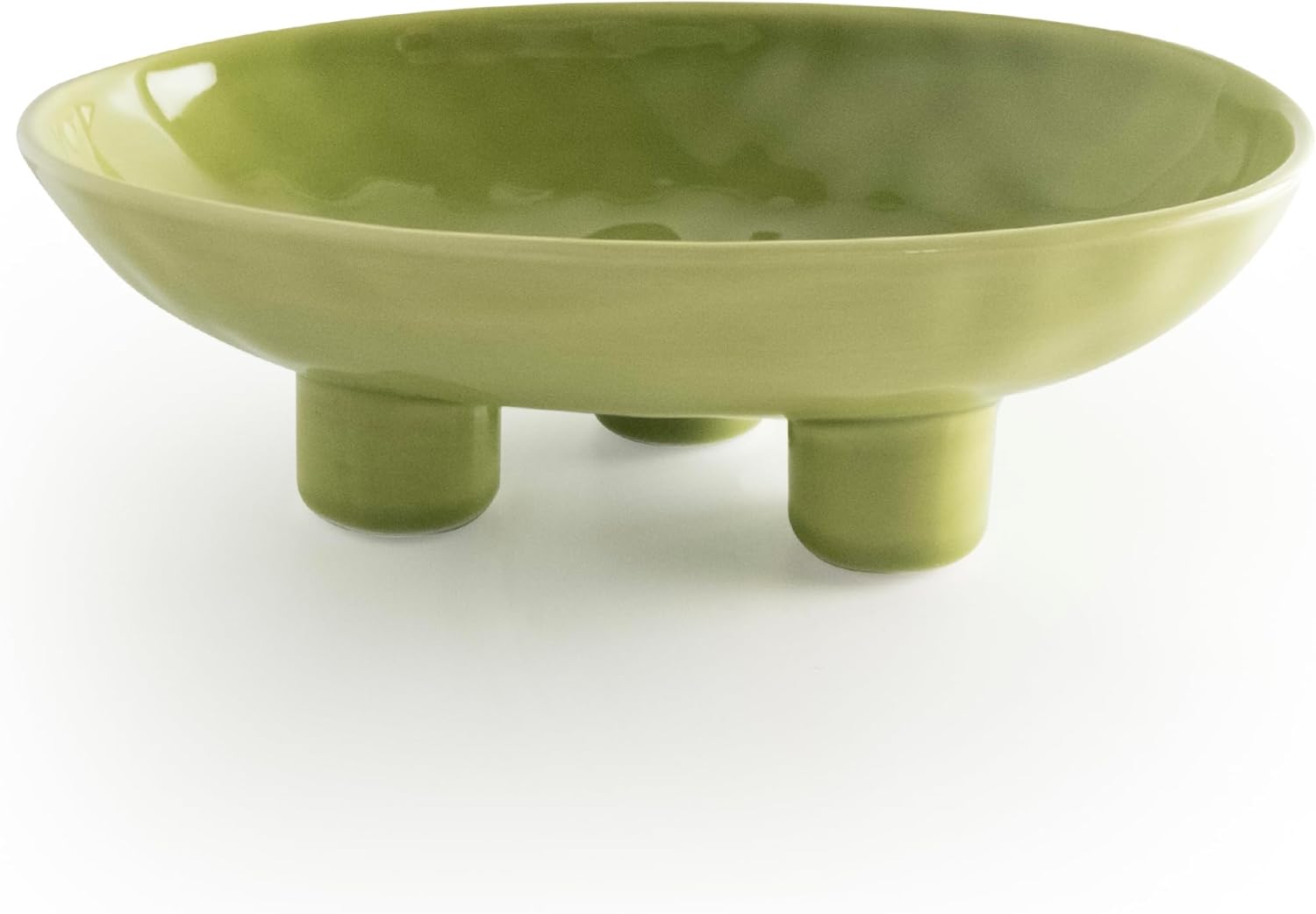 SEICASAYA Three-Legs Ceramic Fruit Bowl, 25cm Ceramic Bowl for Kitchen ...