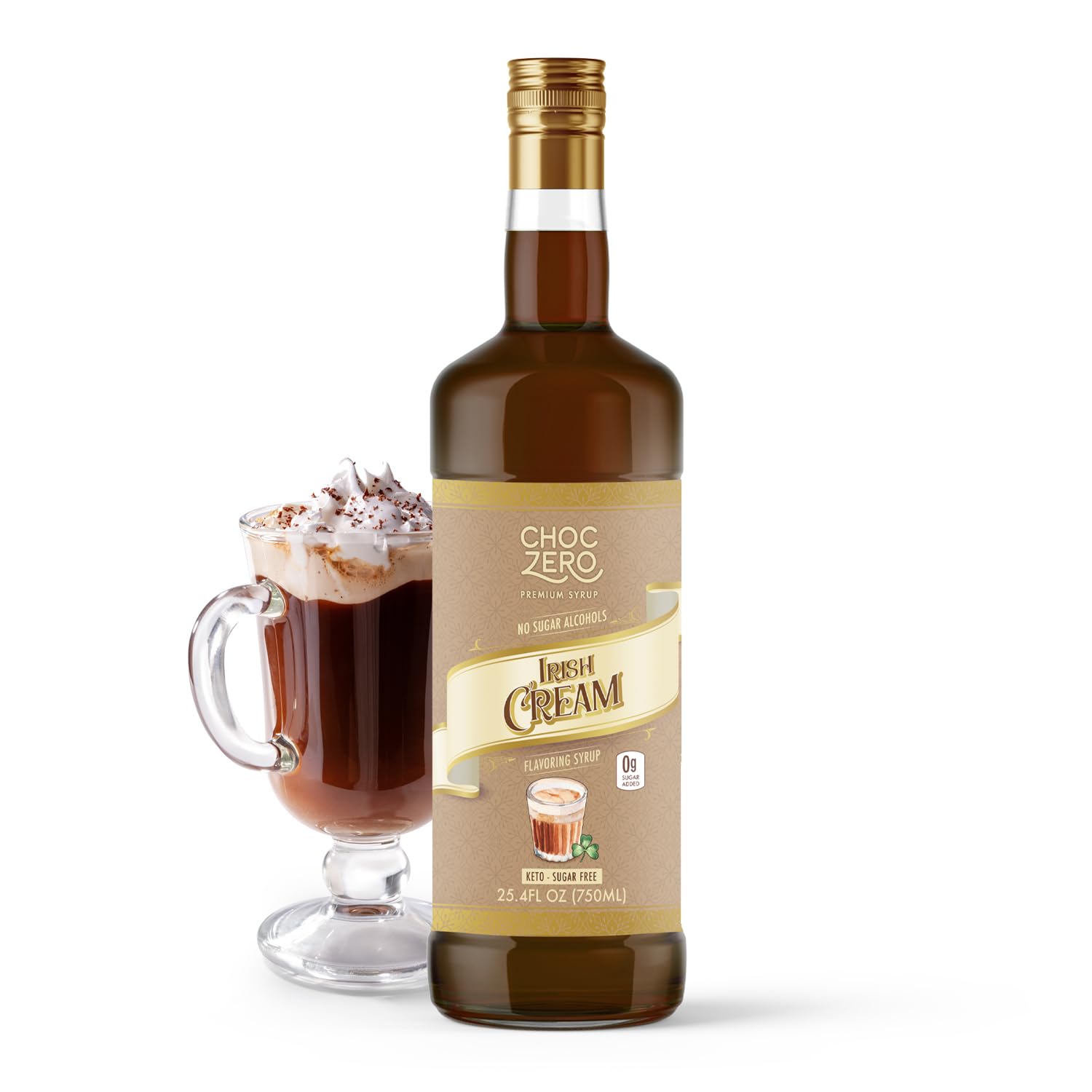 Amazon.com: ChocZero Sugar Free Coffee Syrup, Irish Cream Flavor ...