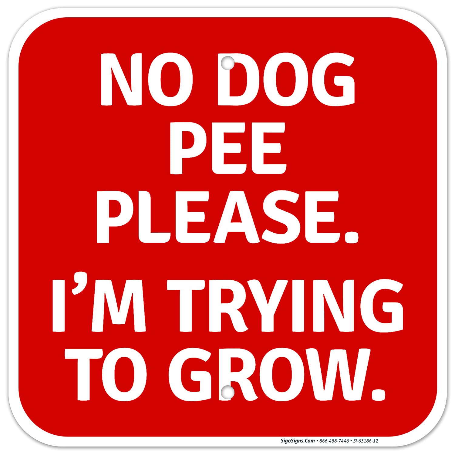 No Dog Pee Sign