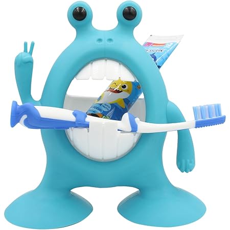 Amazon.com: BOLICA Cute Cartoon Animal,Kids Toothbrush Holder,Suction ...