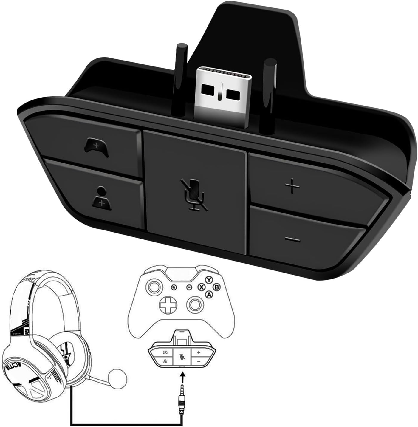 ARCELI Xbox Headset Adapter, Xbox One Stereo Headset Adapter, Xbox ...