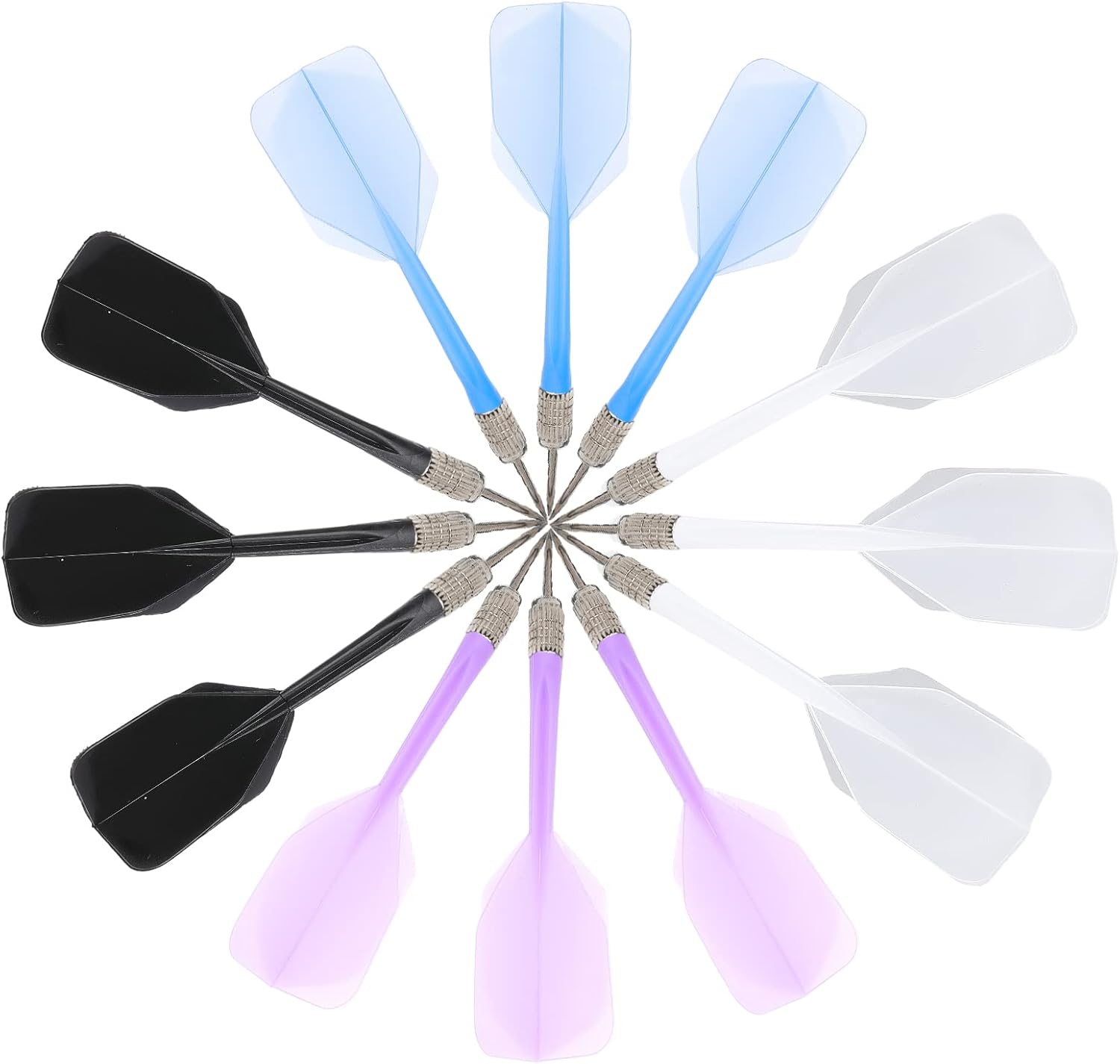 Amazon.com: CHGCRAFT 12Pcs 4 Colors Integrated Dart Flight and Shafts ...