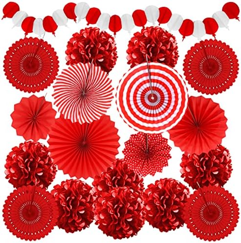 Amazon.com: Moukeren 33 Pcs Picnic Party Decorations Set Paper Lanterns ...