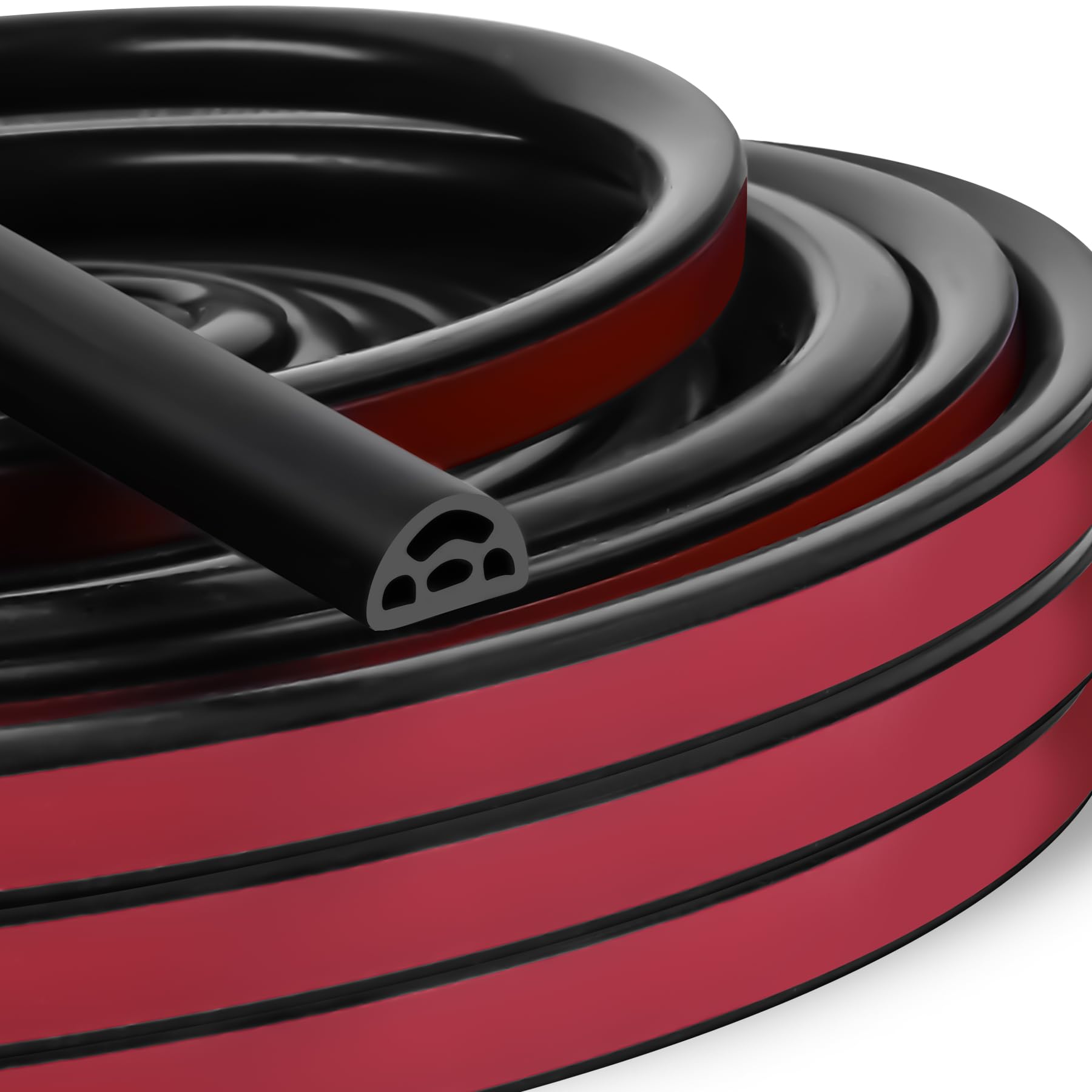Snapklik.com : 40Ft EPDM Rubber Weather Stripping Door Seal, Self ...