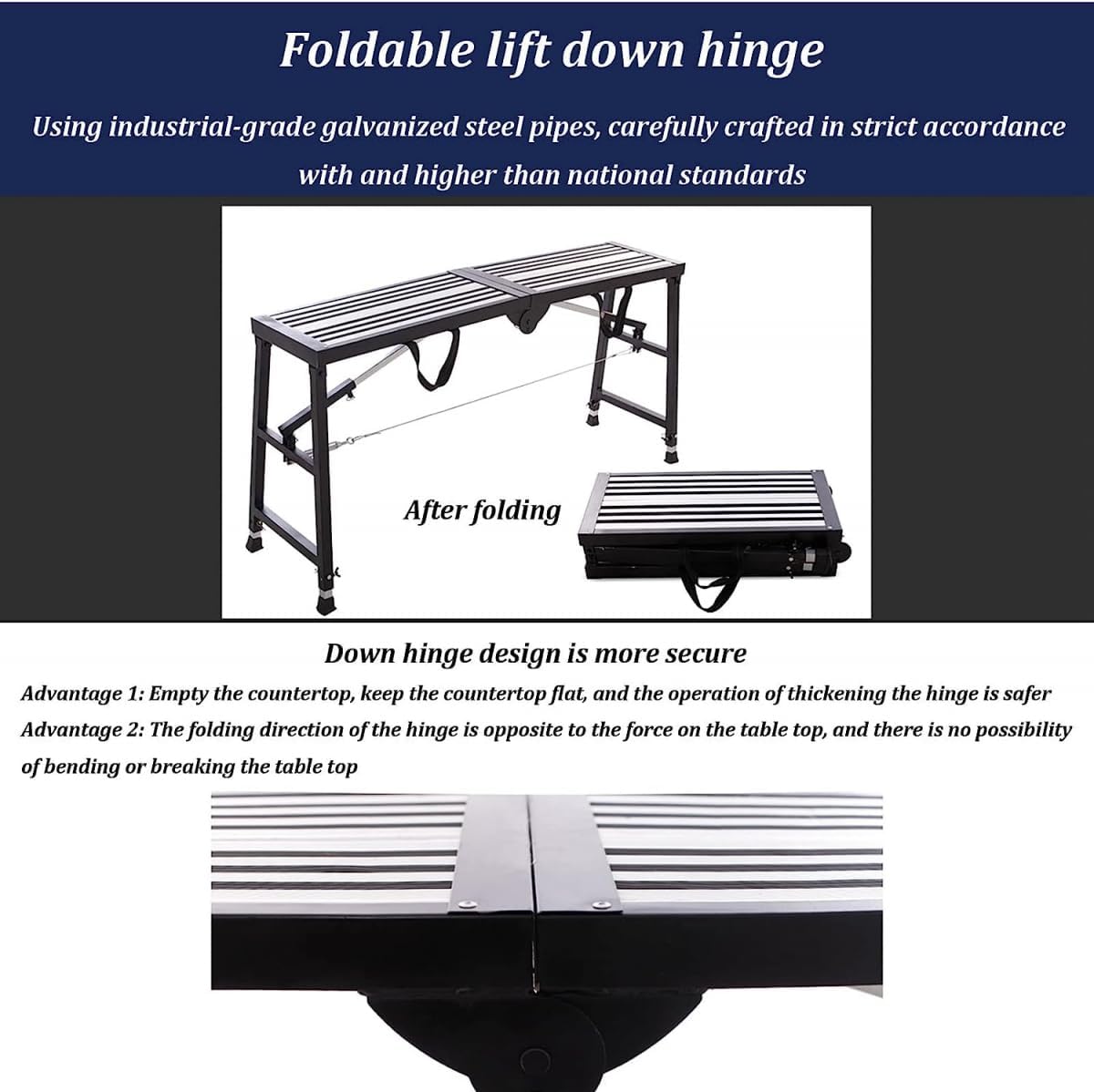 Folding Aluminium Hop Up Work Platform with Handle, Nepal | Ubuy