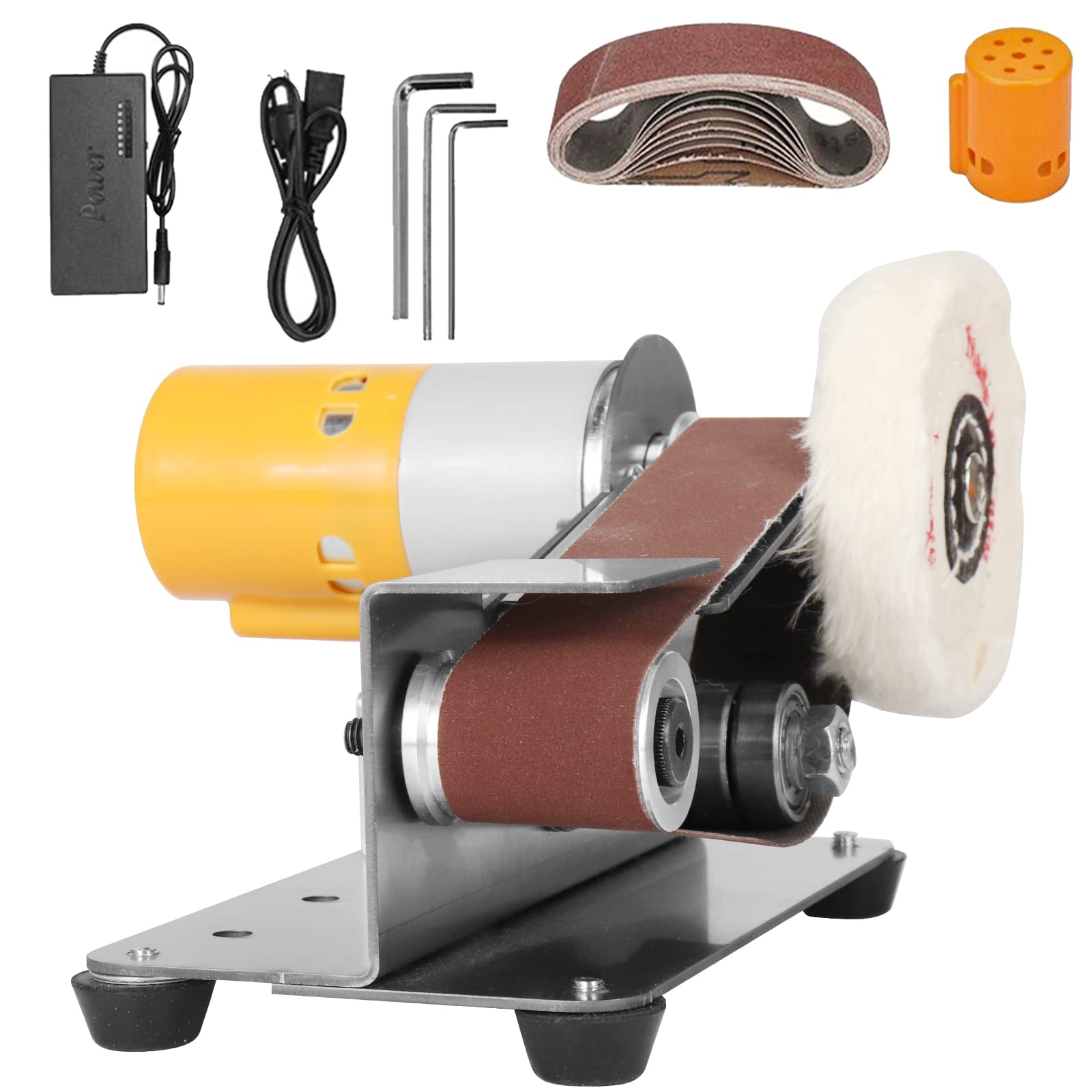 Mini Belt Sander-Belt Grinder, 7 Speed Adjustable Electric Sander ...