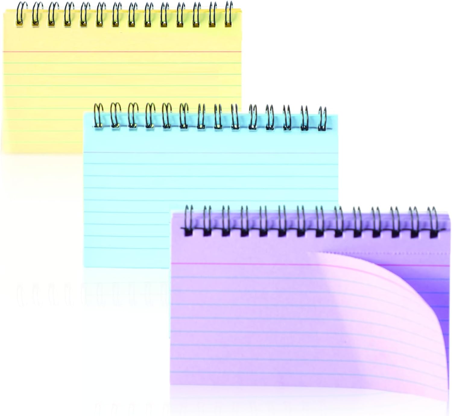 Amazon.com : IHFAIO 3x5 Index Cards with Ring, 150 Colored Note Cards ...