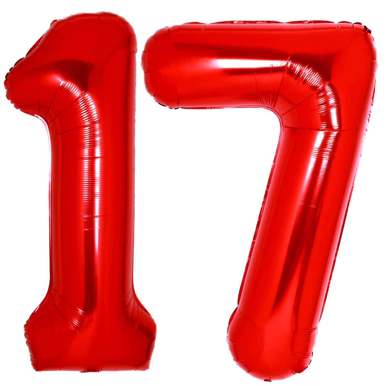 Snapklik.com : 40 Inch Giant Red Number 17 Balloon, Helium Mylar Foil ...