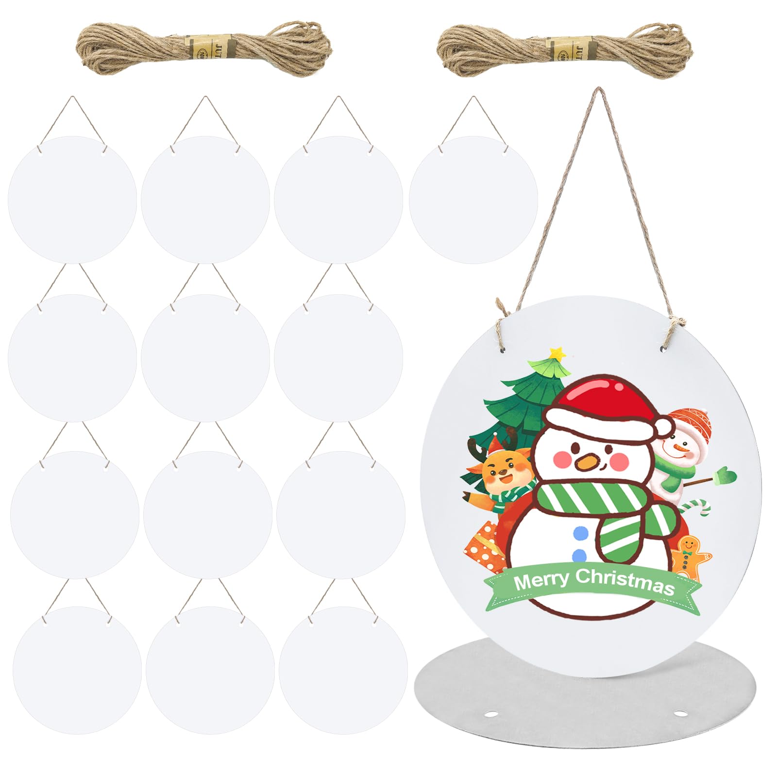 Snapklik.com : 15 Pack Sublimation Aluminum Door Hanger Blanks 10 Inch ...