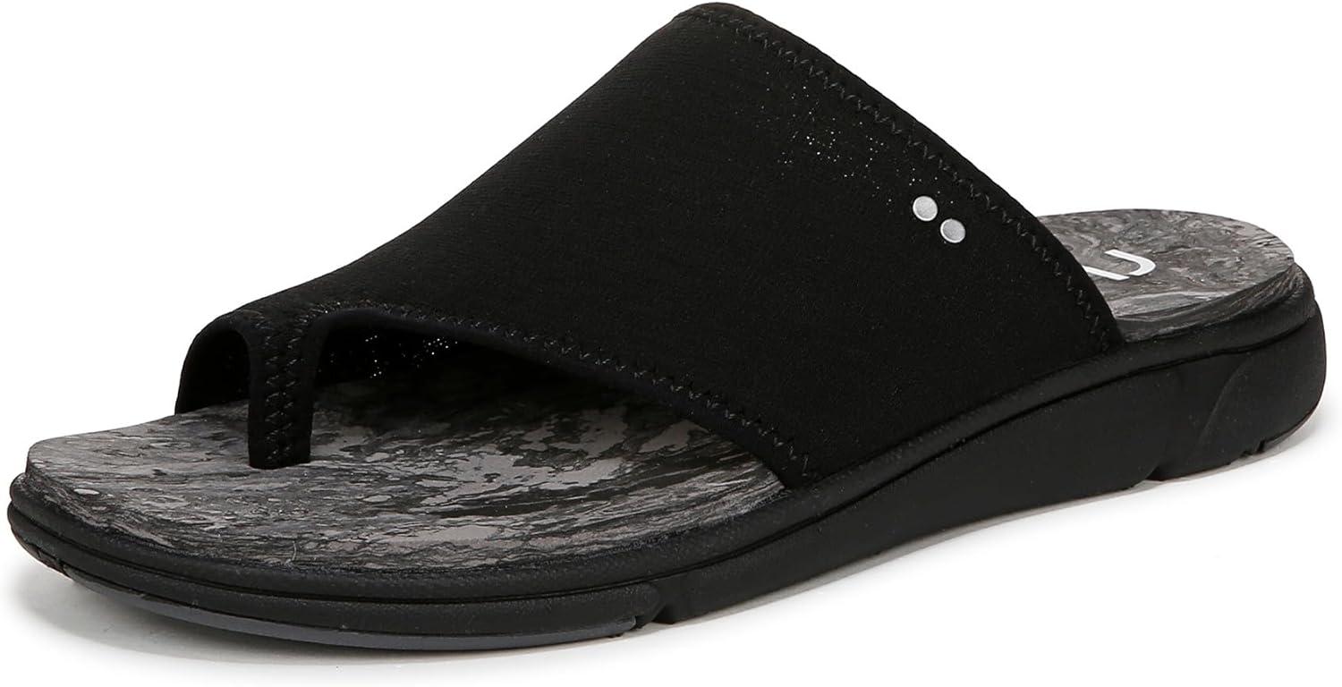 Amazon.com | Ryka Womens Margo slide Slide Sandals BLACK 5 M | Slides