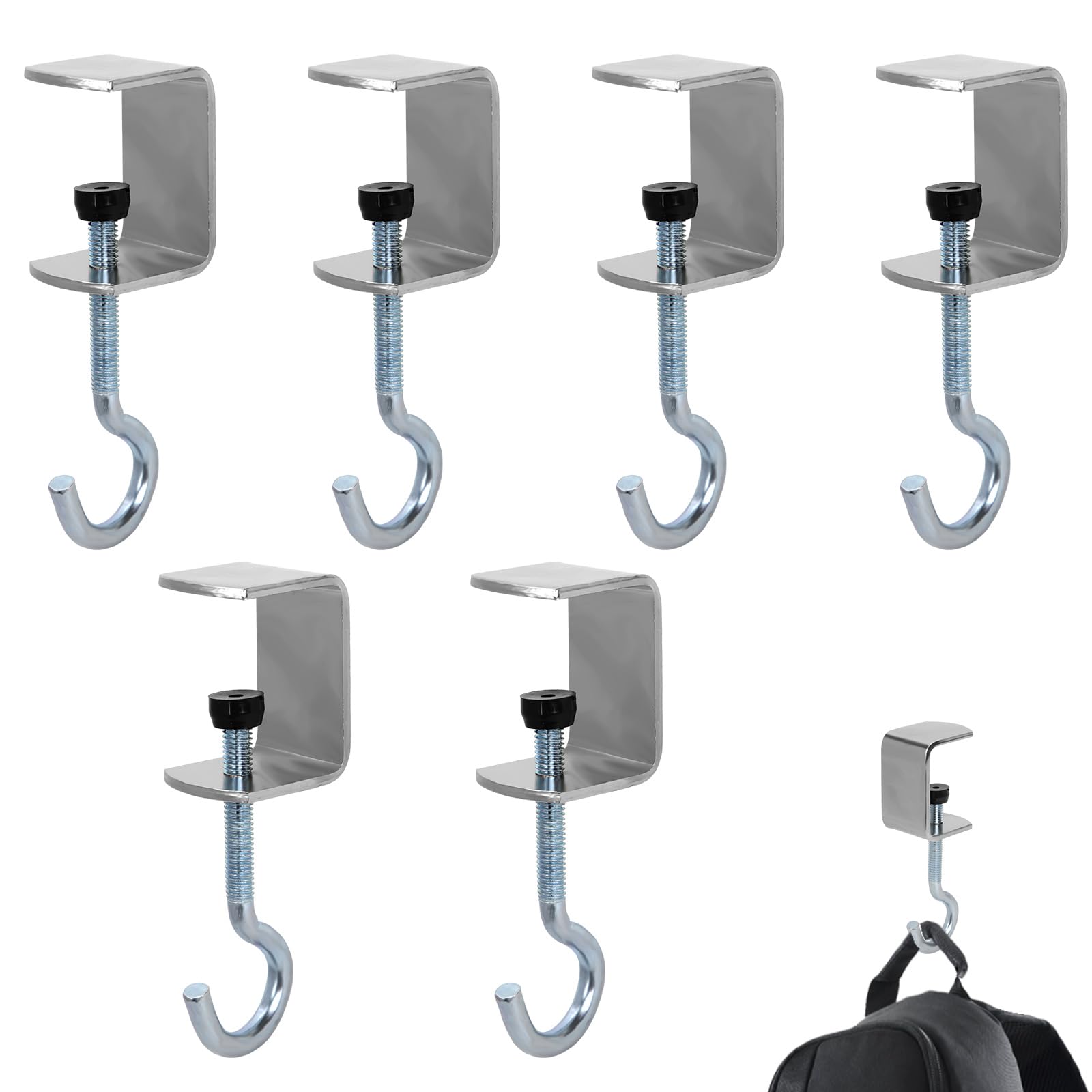 Amazon.com: XIHIRCD 6pcs Desk Bag Hooks, Portable Purse Hook for Table ...