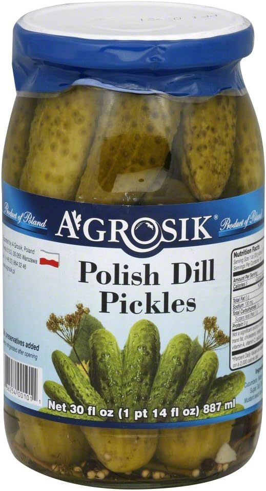 Amazon.com : Polonaise Polish Dill Pickles Pack of 4 Jars (17.3 fl oz ...