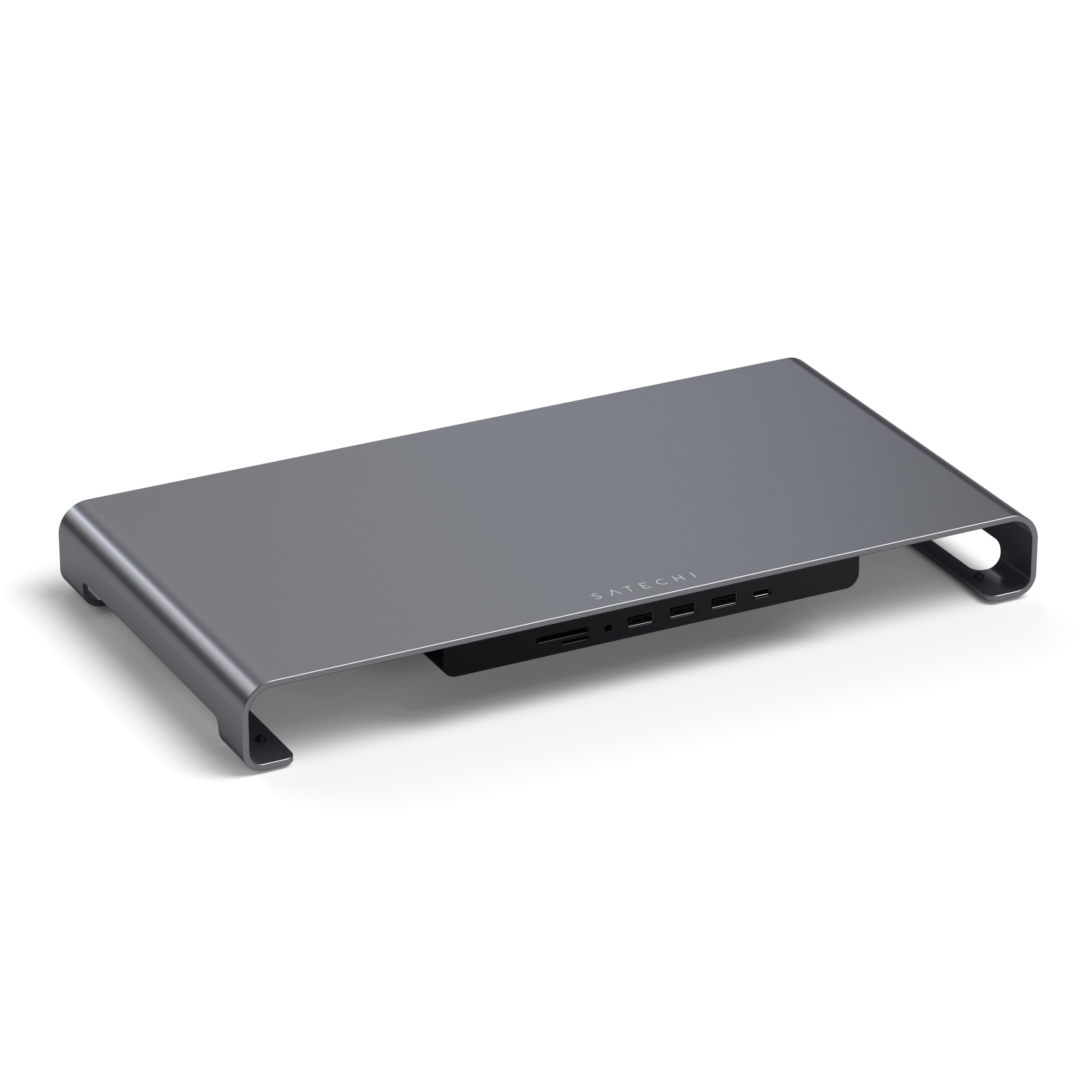 Amazon.com: Satechi USB C Hub Monitor Stand for Desk with USB-C Data ...