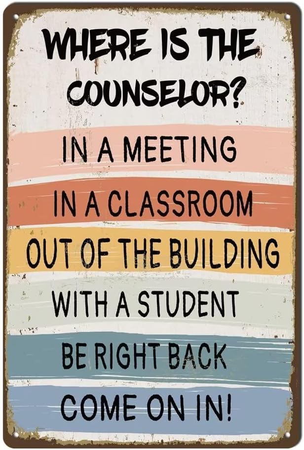 Amazon.com : School Counselor Door Sign Where Is The Counselor ...