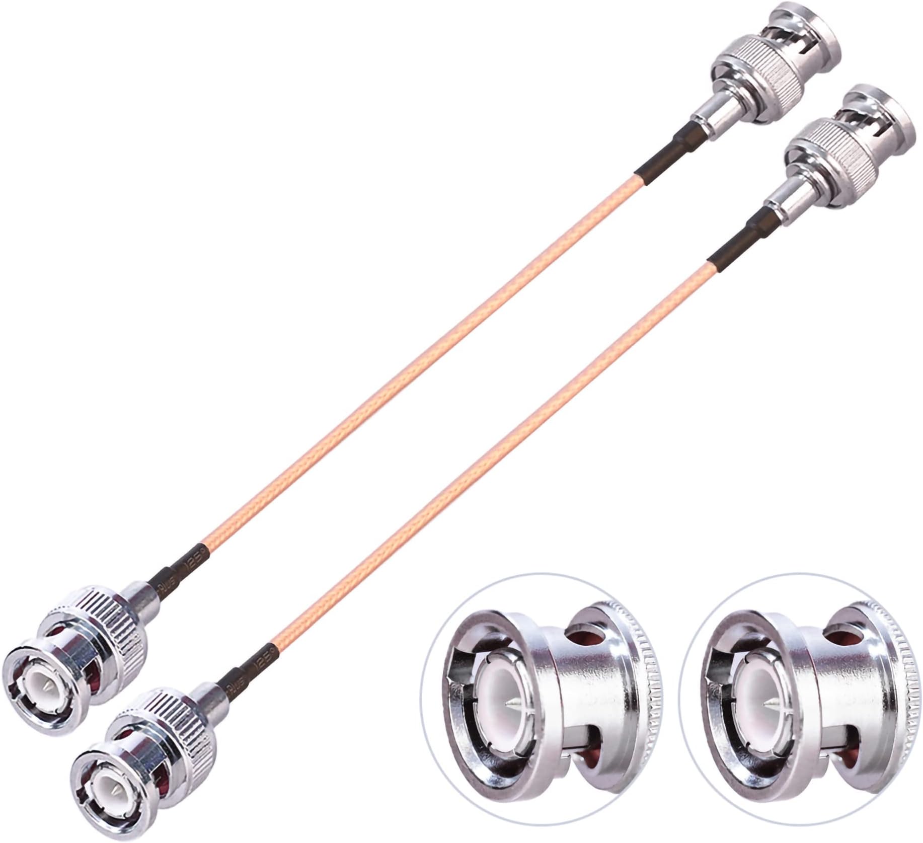 Amazon | BNC 同軸ケーブル RG316 BNC オス - BNC オス同軸アンテナ延長ケーブル 6 インチ (15 cm) CCTV/カメラ/DVR BNC 50 オーム同軸 ...