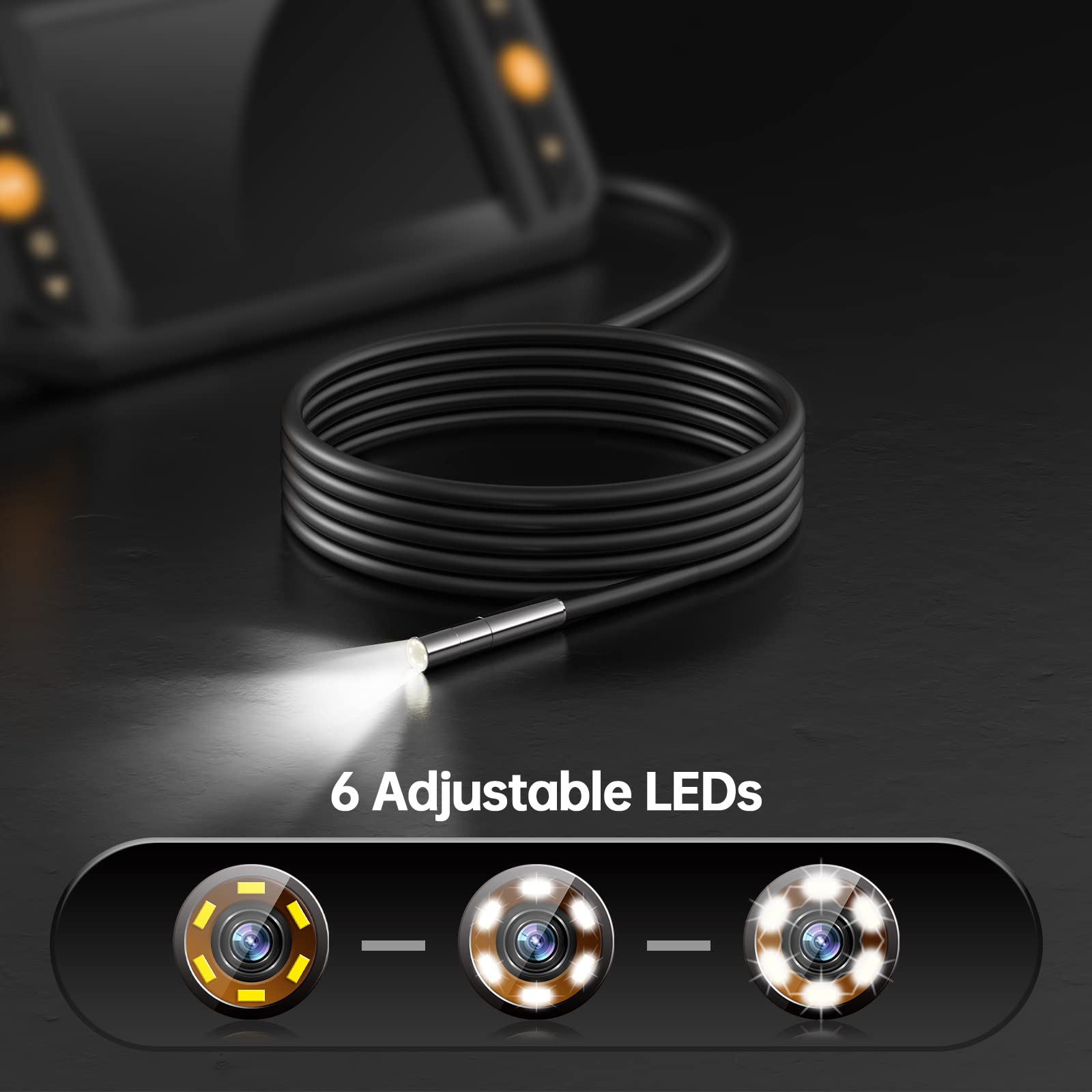 5.5mm Endoscope Camera with Light, Teslong Mechanic Borescope ...