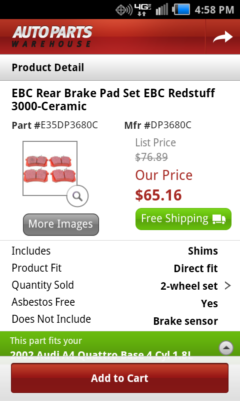 Auto Parts Warehouse - App on Amazon Appstore