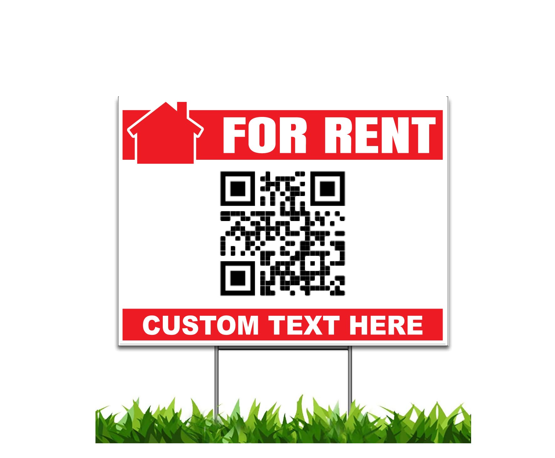 Amazon.com : For Rent Yard Sign Custom Large QR Code, Double Side Print ...
